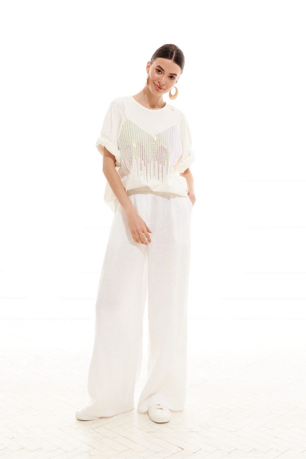 Джемпер 3724 молочный Elletto Life купить в интернет магазине Велесмода